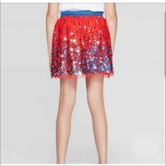 Cat & Jack | Bottoms | Cat Jack Star Spangled Skirt Mesh L 12 Sequins ...